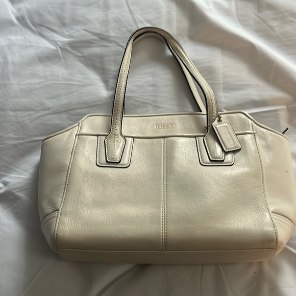 Coach | Bags | Coach Winter White Handbag | Poshmark